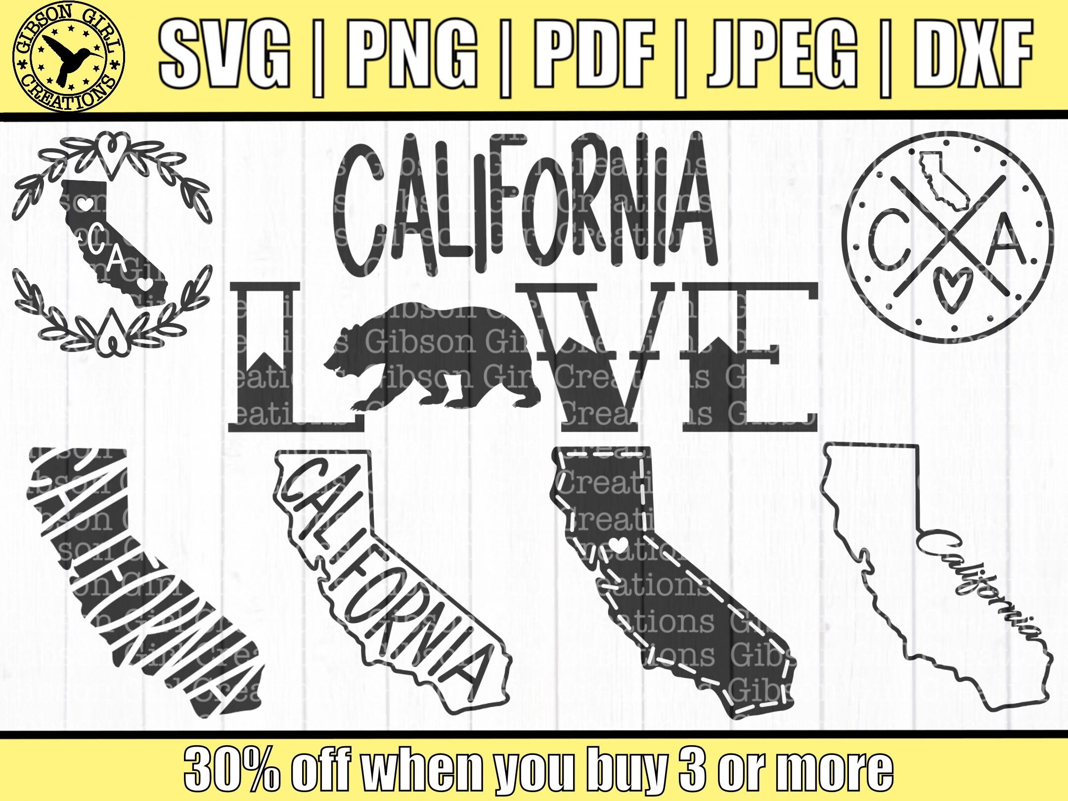 California Svg California Svg Bundle CA Svg California - Etsy