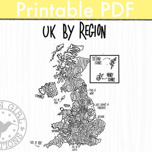 UK Postcode Etsy Sales Map | Labelled Postcodes | Travel Map | Sales ...