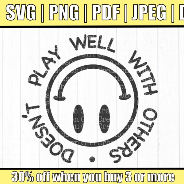 Plays Well With Others Svg - Etsy