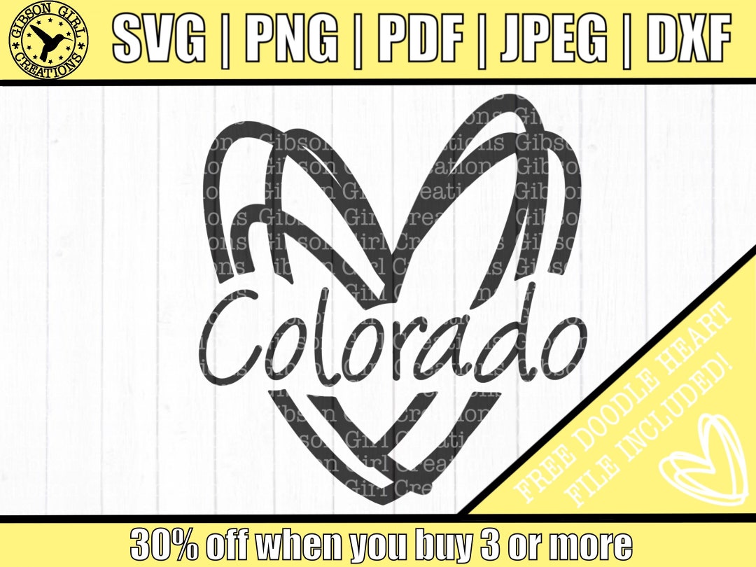 Colorado Svg | Colorado Heart Svg | CO Svg | Colorado State Svg | State ...