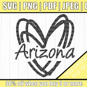 Arizona Svg | Arizona Heart Svg | AZ Svg | Arizona State Svg | State ...