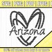 Arizona Svg | Arizona Heart Svg | AZ Svg | Arizona State Svg | State ...