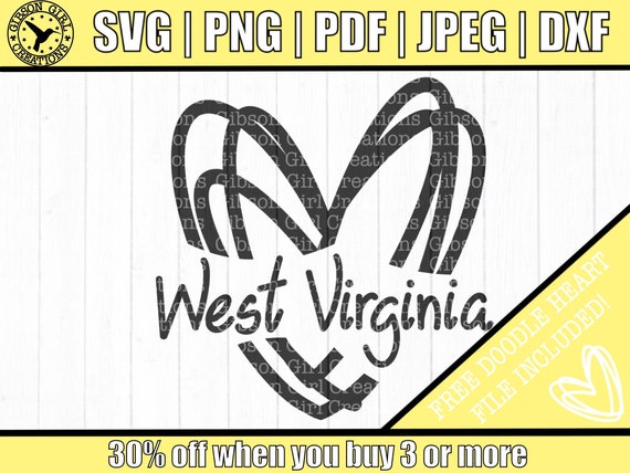 West Virginia Svg / West Virginia Heart svg / WV svg / West | Etsy España