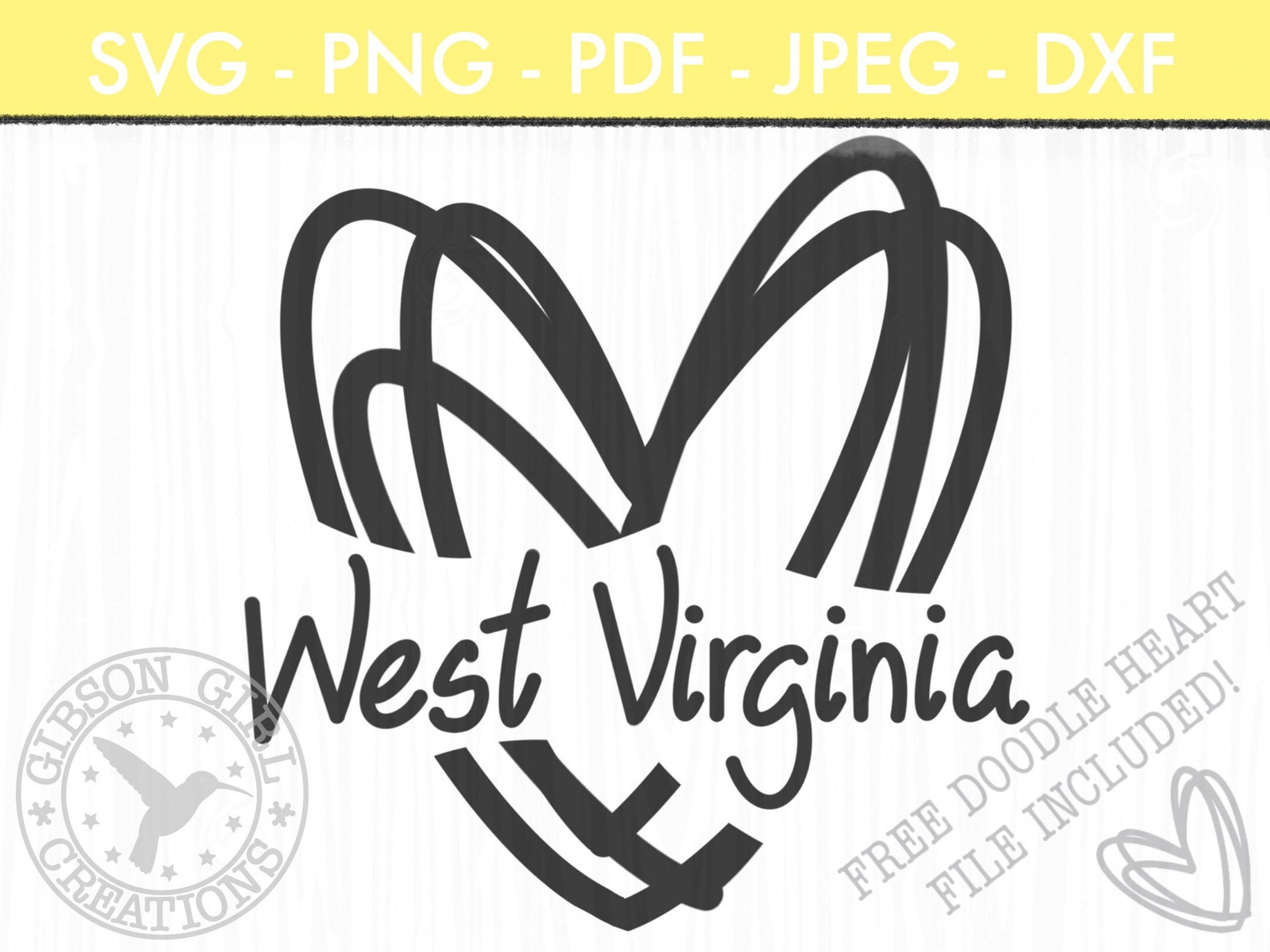 West Virginia Svg West Virginia Heart Svg WV Svg West - Etsy