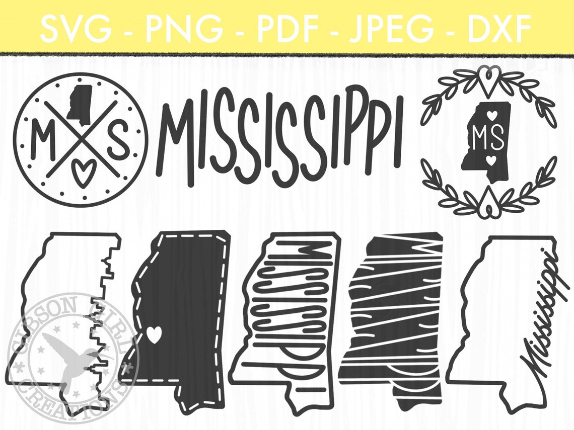 Mississippi Svg Mississippi Svg Bundle MS Svg | Etsy