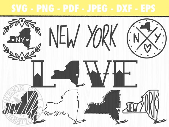 New York Svg New York Svg Bundle NY Svg New York State | Etsy