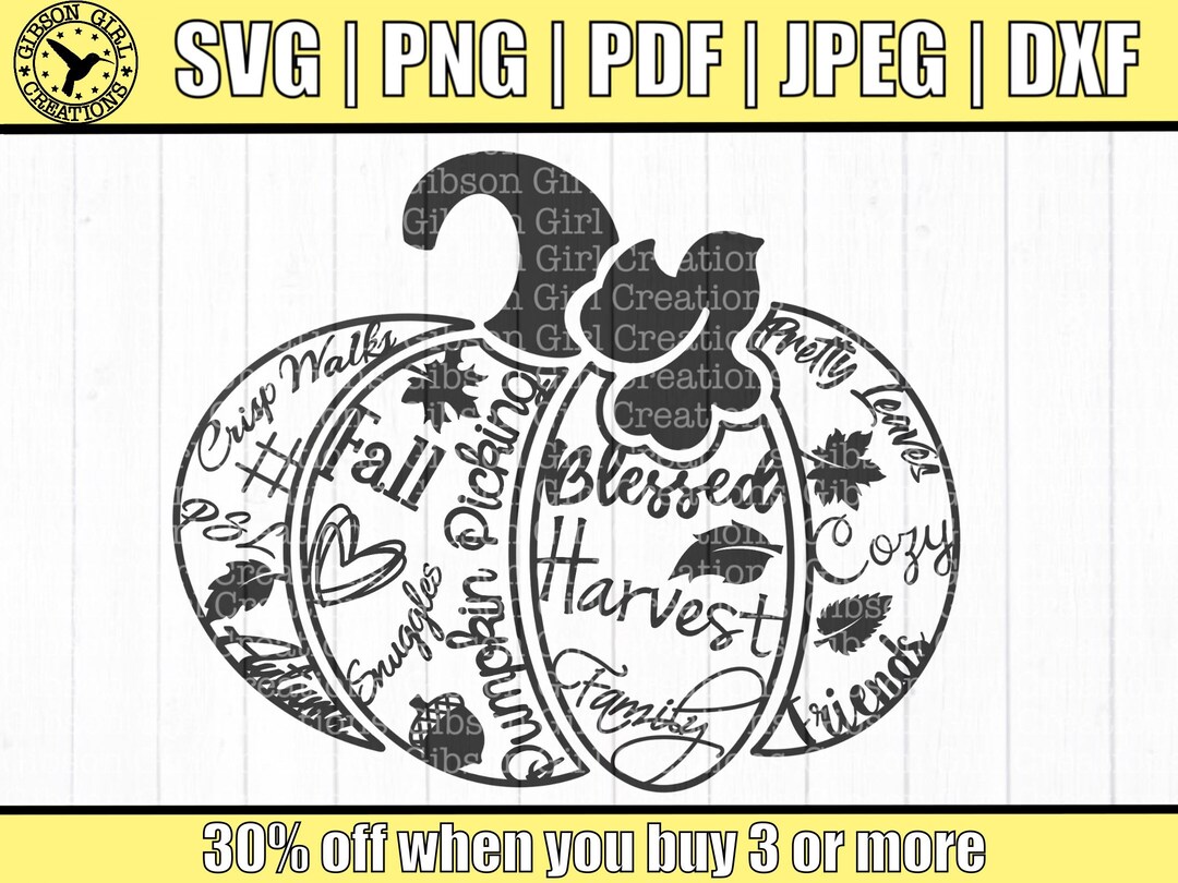 Fall Words Pumpkin Svg Pumpkin Svg Fall Words Cut Files Fall Clip Art ...