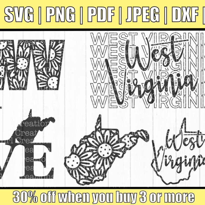 Wv Svg - Etsy