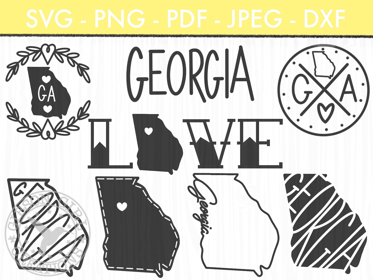 Georgia Svg Georgia Svg Bundle GA Svg Georgia State Svg State Svg Cut ...