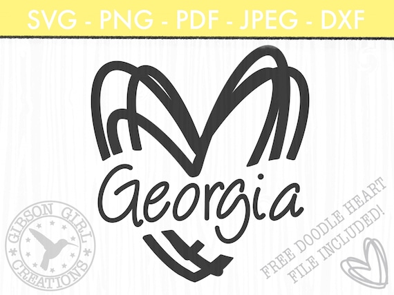 Georgia Svg Georgia Heart Svg GA Svg Georgia State Svg | Etsy