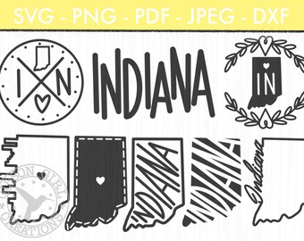 Indiana State Svg | Etsy
