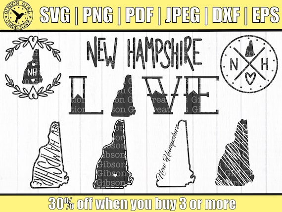 New Hampshire Svg New Hampshire Svg Bundle NH Svg New - Etsy