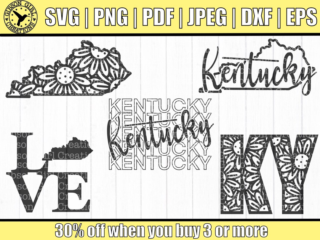 Kentucky Svg | Kentucky Svg Bundle | Kentucky Cut Files | KY Svg ...