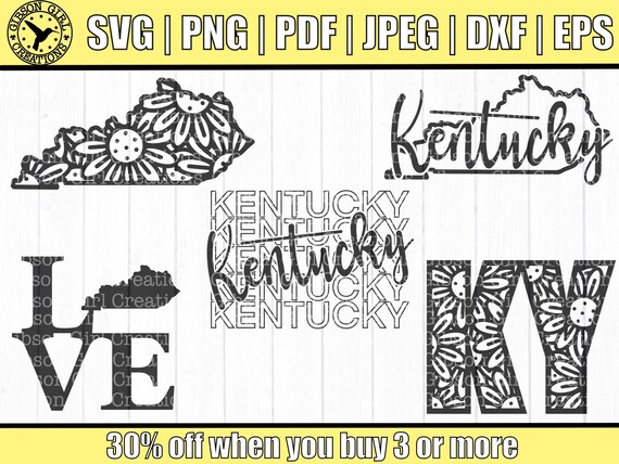 Kentucky Svg Kentucky Svg Bundle Kentucky Cut Files KY | Etsy