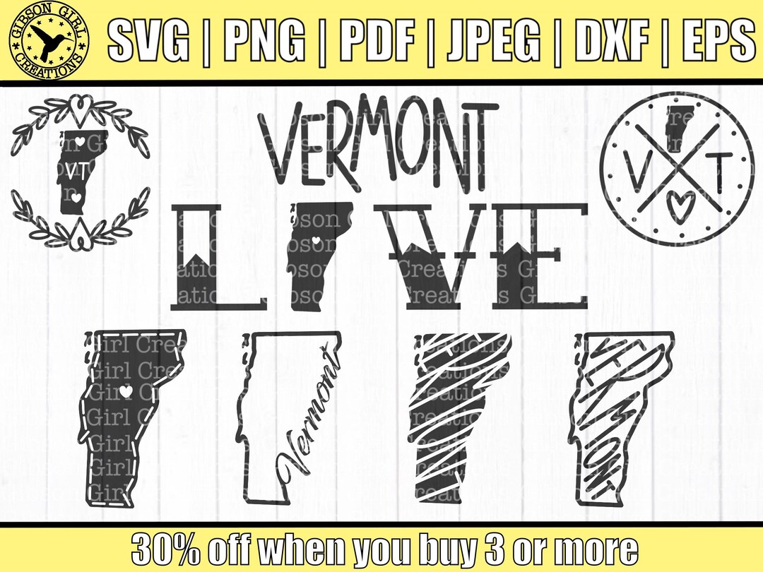 Vermont Svg | Vermont Svg Bundle | VT Svg | Vermont State Bundle Svg ...