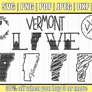 Vermont Svg | Vermont Svg Bundle | VT Svg | Vermont State Bundle Svg ...