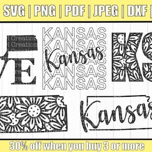 Kansas Svg | Kansa Svg Bundle | Kansas Cut Files | KS Svg | Kansas Love ...