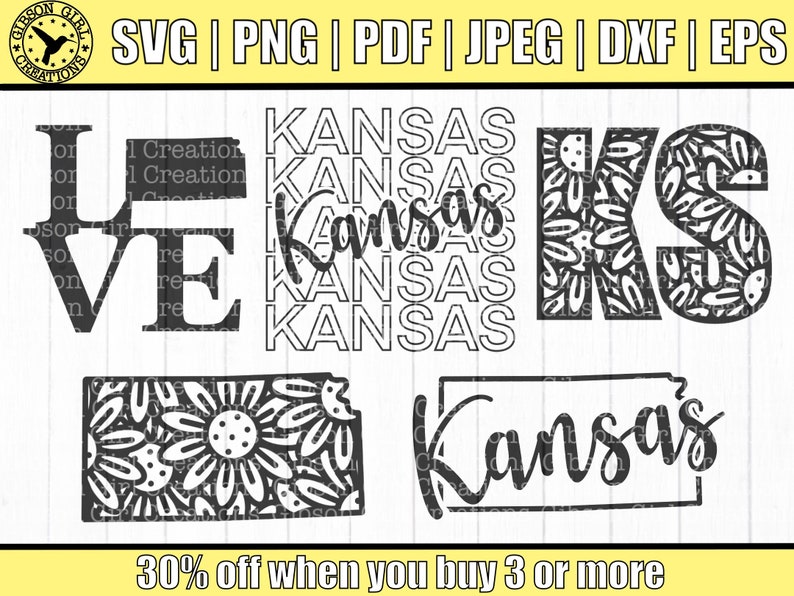 Kansas Svg Kansa Svg Bundle Kansas Cut Files KS Svg - Etsy