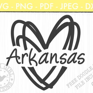 Arkansas Svg | Arkansas Heart Svg | AR Svg | Arkansas State Svg | State ...