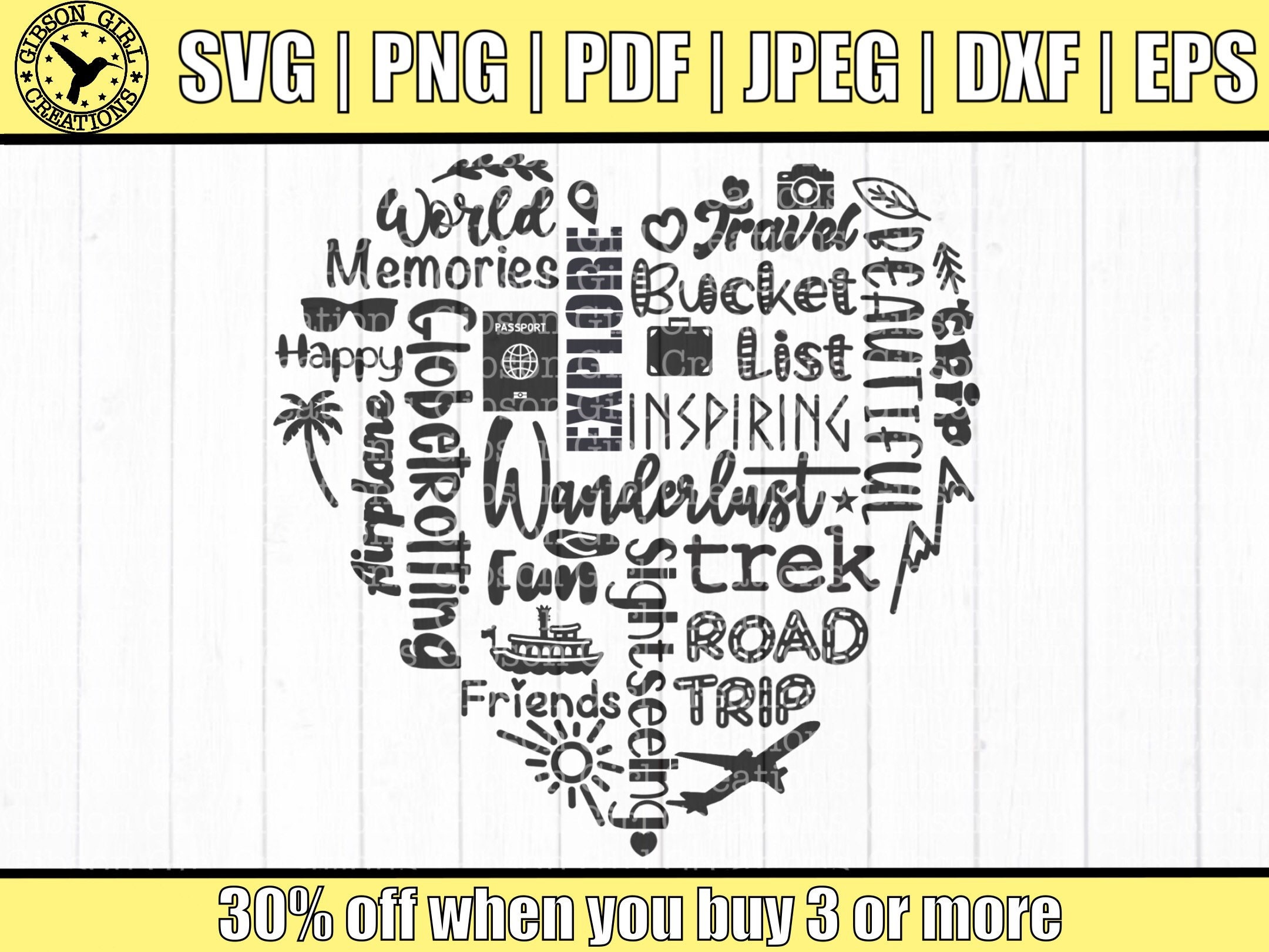 Wanderlust Svg Travel Svg Vacation Svg Trek Svg - Etsy