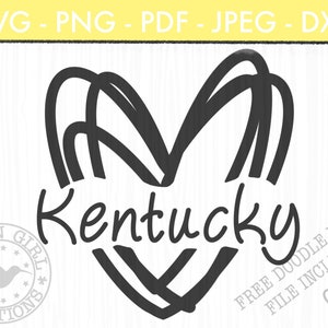 Kentucky Svg | Kentucky Heart Svg | KY Svg | Kentucky State Svg | State ...