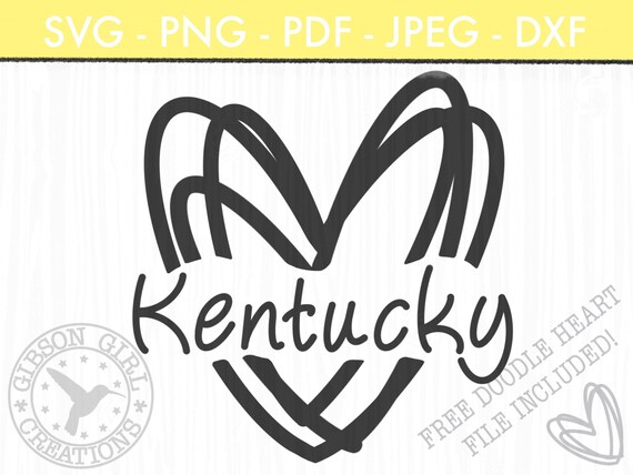 Kentucky Svg Kentucky Heart Svg KY Svg Kentucky State | Etsy
