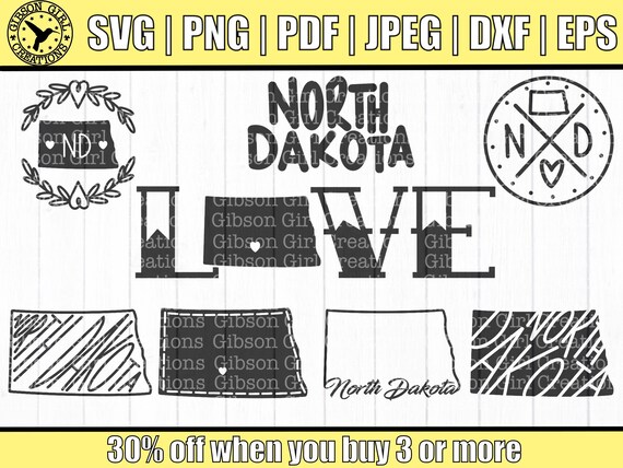 North Dakota Svg North Dakota Svg Bundle ND Svg North - Etsy