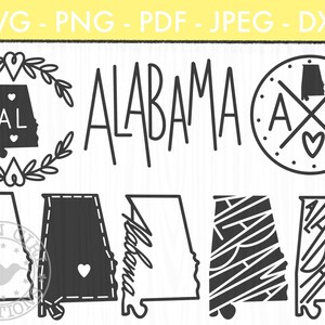 Alabama Svg | Alabama Svg Bundle | AL Svg | Alabama State Bundle Svg ...