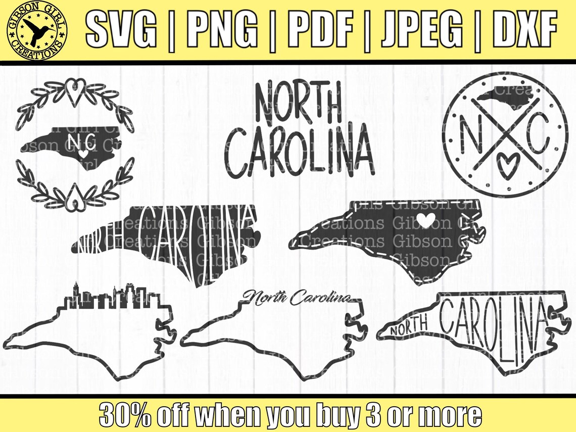 North Carolina Svg North Carolina Svg Bundle NC Svg - Etsy