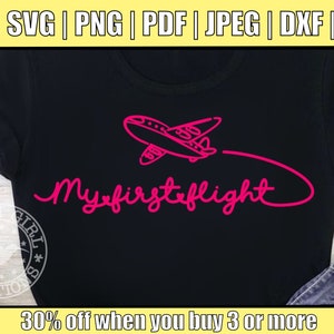 My First Flight Svg for Cricut | First Trip Svg for Vacation | First ...