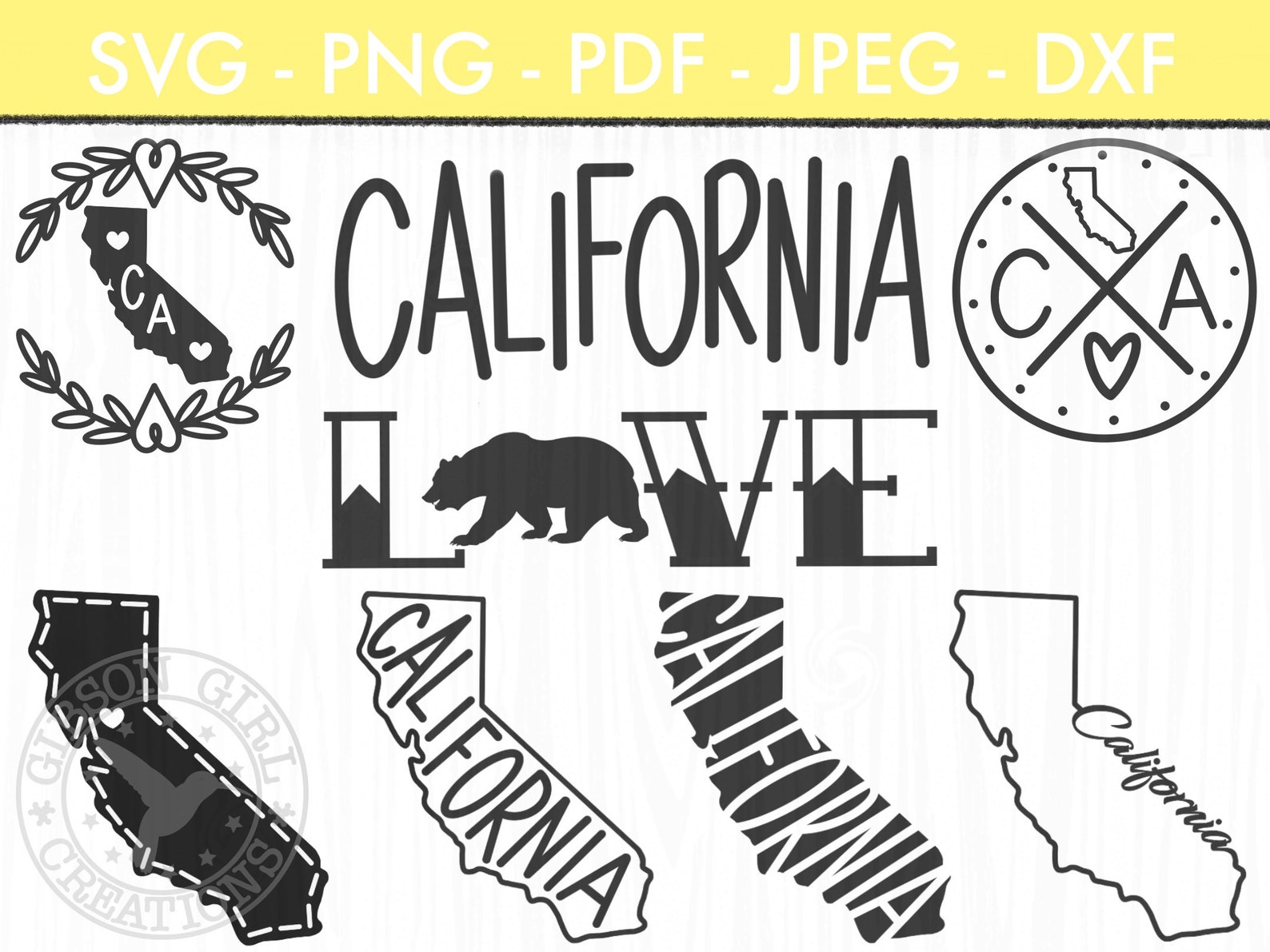 California Svg California Svg Bundle CA Svg California - Etsy Australia