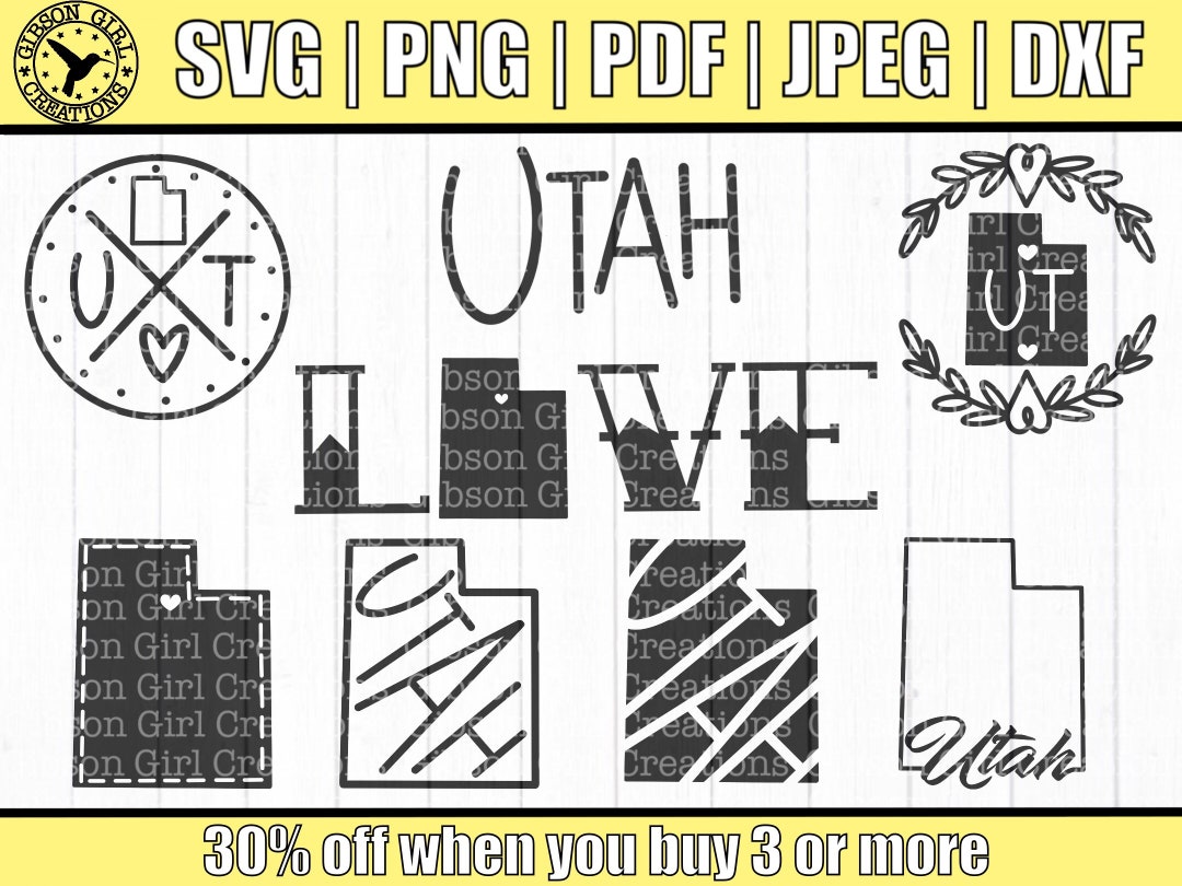 Utah Svg | Utah Svg Bundle | UT Svg | Utah State Bundle Svg | State Svg ...