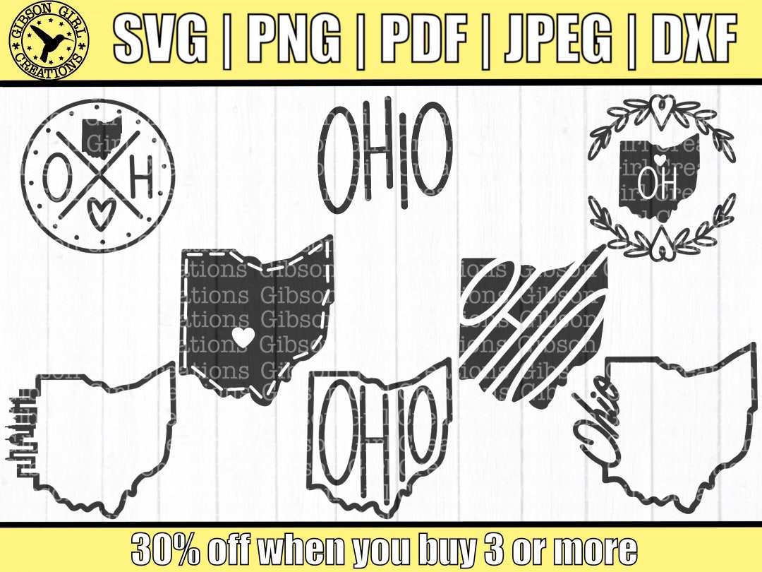 Ohio Svg Bundle for Cricut | Ohio Design for Shirts | Ohio Home Decor ...