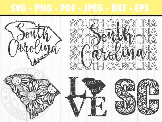 South Carolina Svg South Carolina Svg Bundle South | Etsy