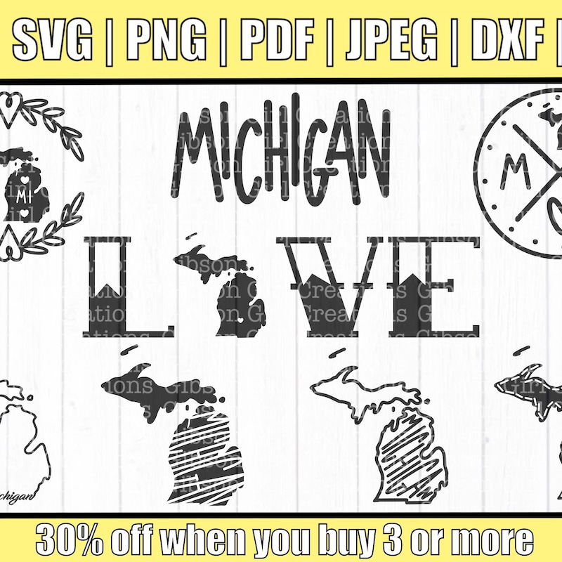 Michigan Svg - Etsy