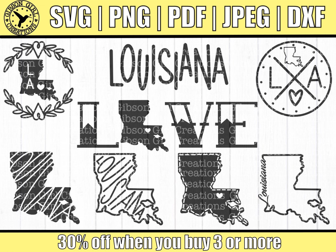 Louisiana Svg | Louisiana Bundle Svg | LA Svg | Louisiana State Svg ...