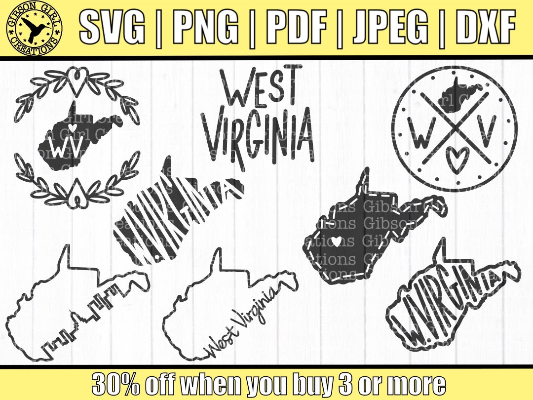 West Virginia Svg Bundle for Cricut | West Virginia Designs for Shirts ...