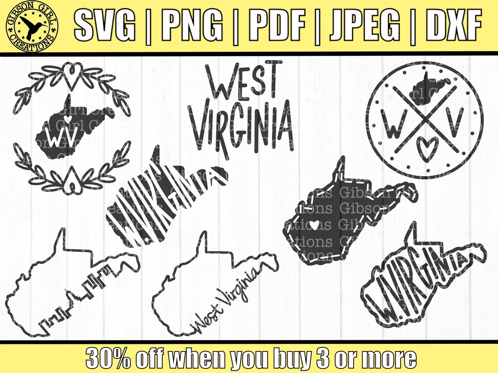 West Virginia Svg Bundle for Cricut West Virginia Designs - Etsy