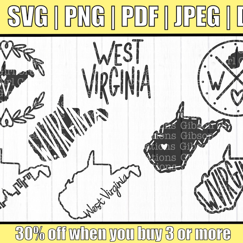 Wv Svg - Etsy