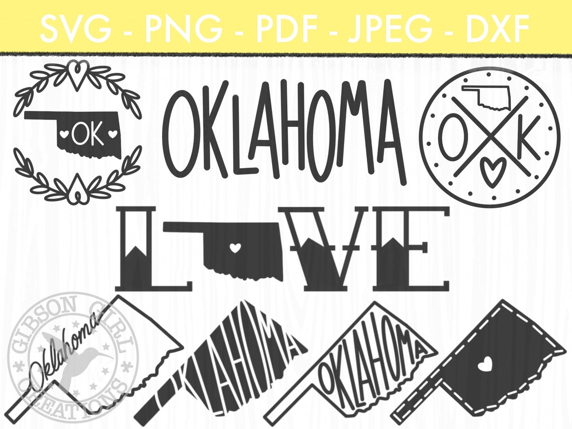Oklahoma Svg Oklahoma Svg Bundle OK Svg Oklahoma State - Etsy