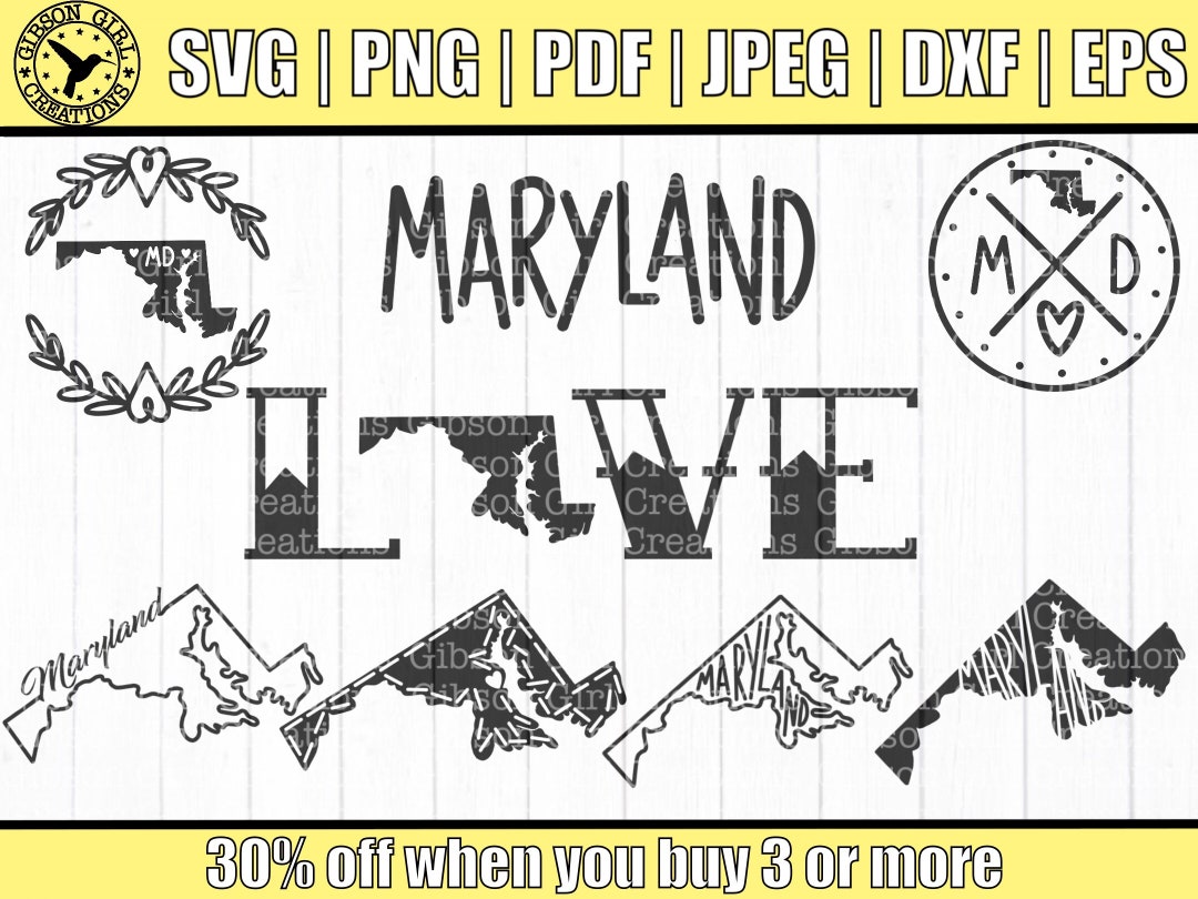 Maryland Svg | Maryland Svg Bundle | MD Svg | Maryland State Bundle Svg ...