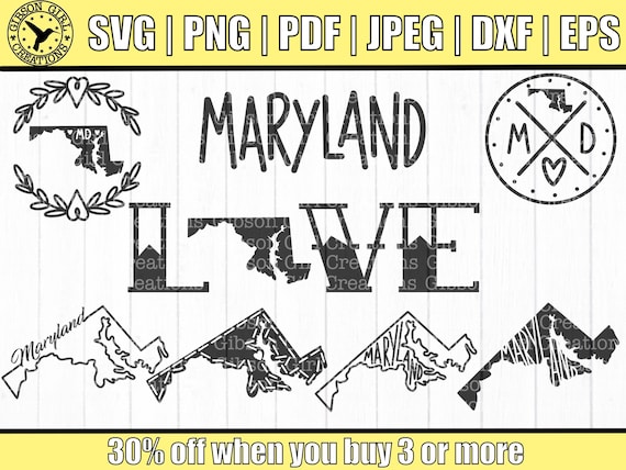 Maryland Svg Maryland Svg Bundle MD Svg Maryland State - Etsy