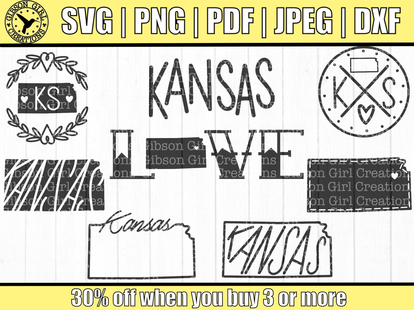Kansas Svg Kansas Svg Bundle KS Svg Kansas State Bundle - Etsy
