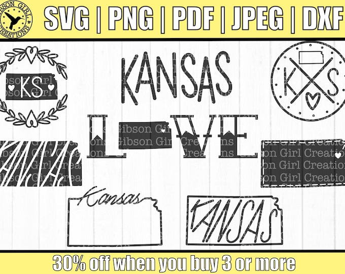 Kansas Svg Kansas Svg Bundle KS Svg Kansas State Bundle - Etsy