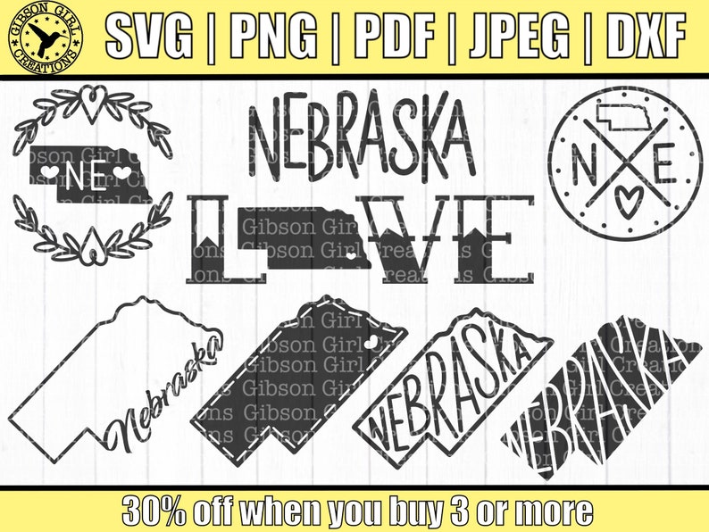 Nebraska Svg Bundle Hand Drawn Nebraska Svg Nebraska Home - Etsy