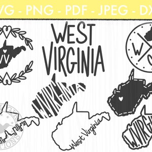 West Virginia Svg Bundle for Cricut | West Virginia Designs for Shirts ...