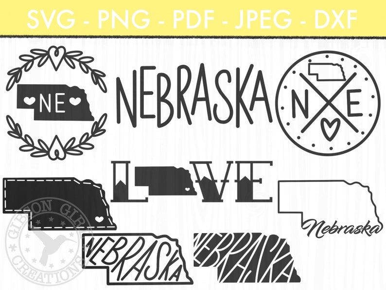 Nebraska Svg Bundle Hand Drawn Nebraska Svg Nebraska Home - Etsy