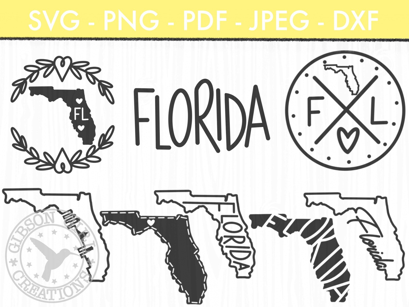 Florida Svg Bundle Hand Drawn Florida Svg Florida Home - Etsy