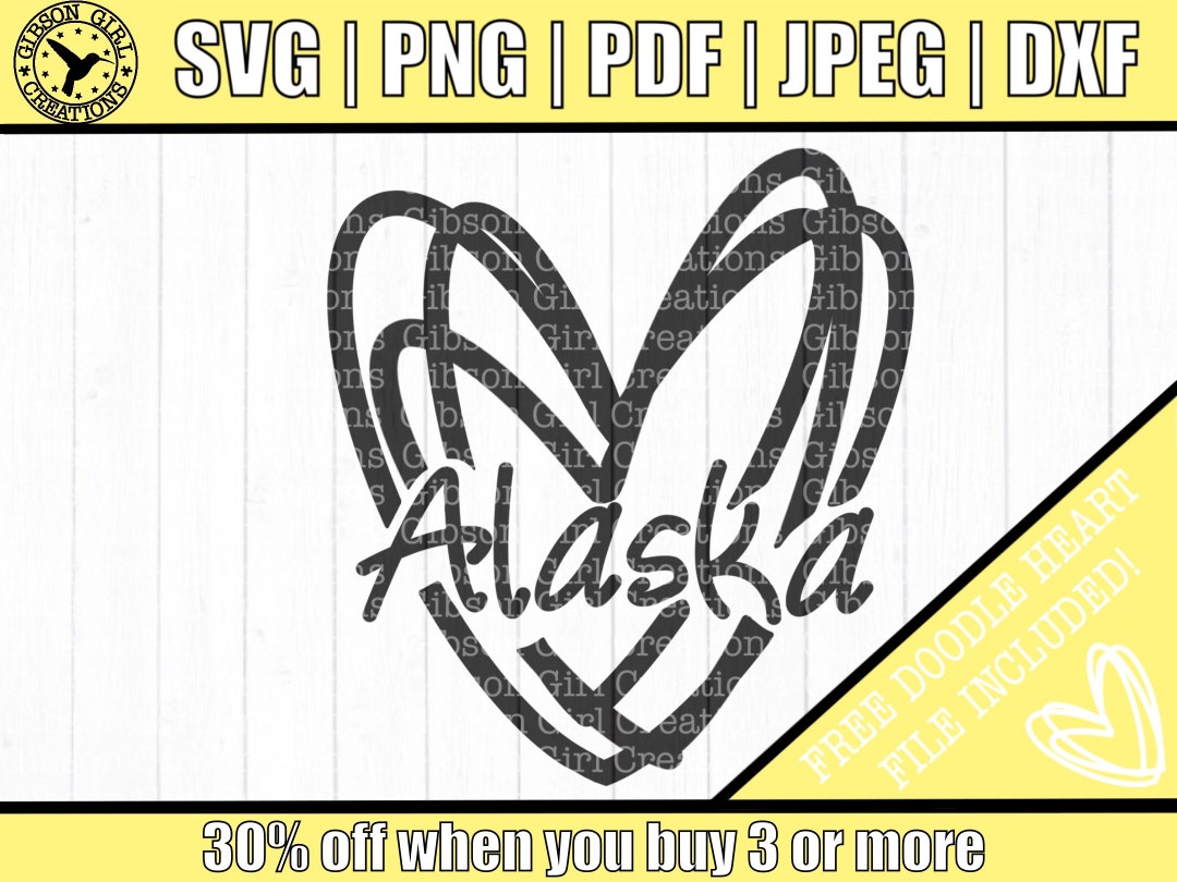 Alaska Svg | Alaska Heart Svg | AK Svg | Alaska State Svg | State Svg ...