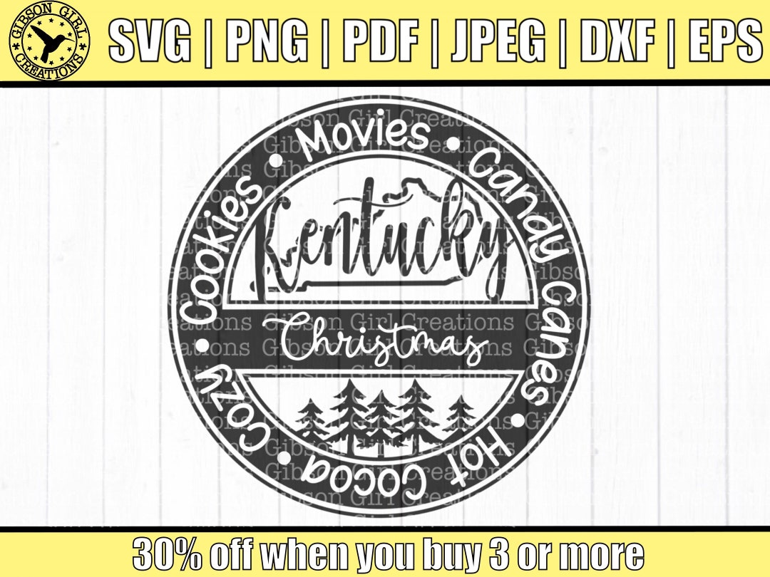 Kentucky Christmas Svg | Kentucky Svg | Christmas Svg | Kentucky Cut ...